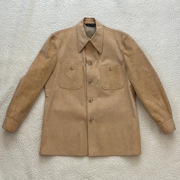 Halston Heritage | Jackets & Coats | Vintage Halston Ultra Suede Shirt ...